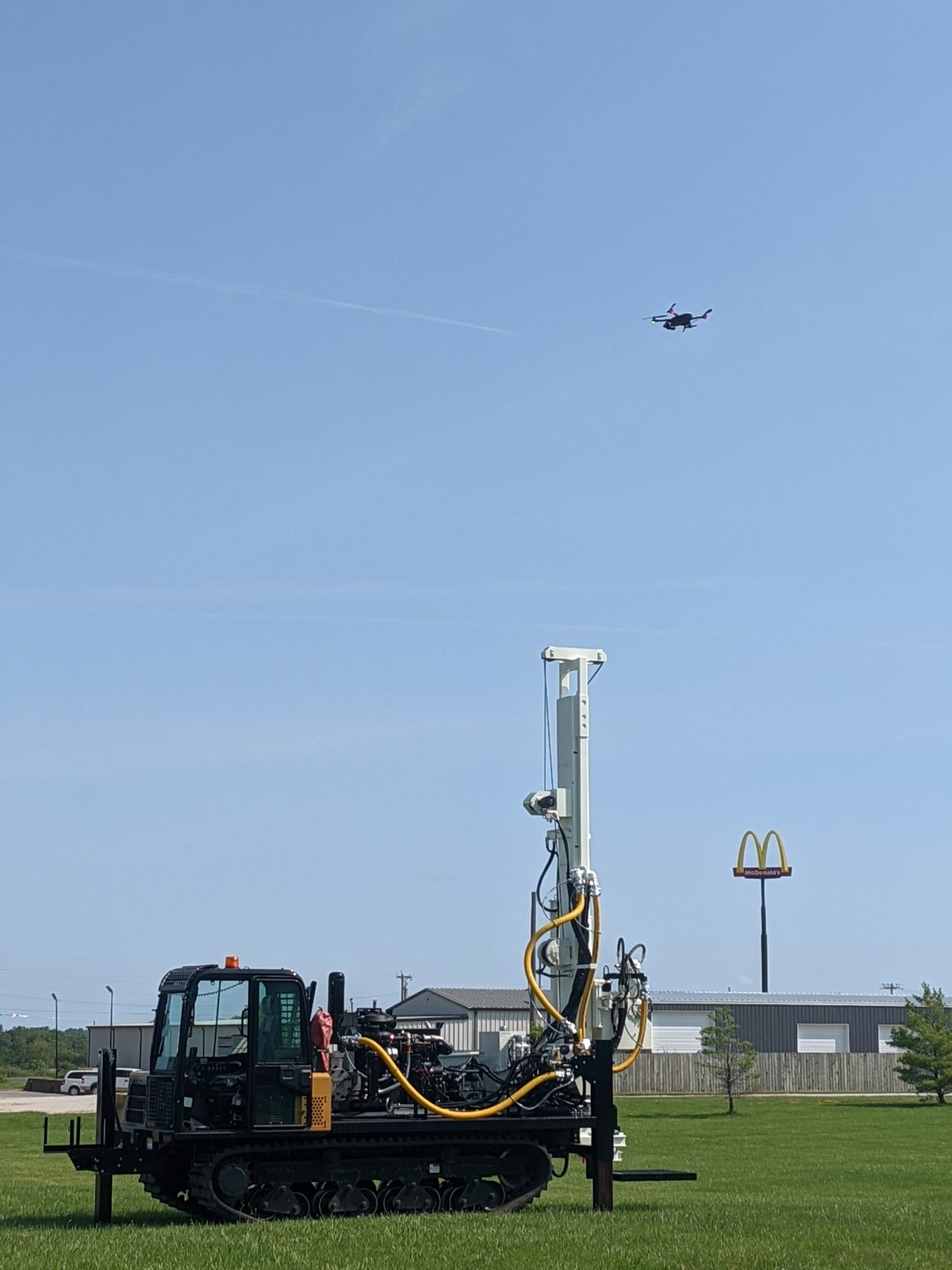 DRONES WITH DRILLING RIGS at SIMCO Drilling Equipment, Inc.